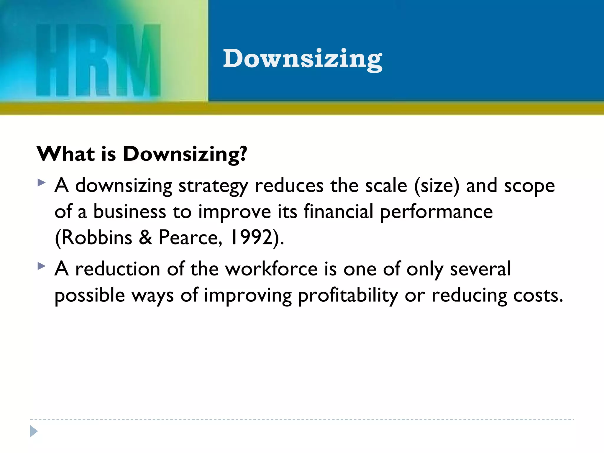downsizing and restructuring | PPT