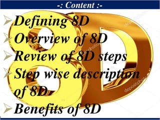 8D analysis presentation | PDF