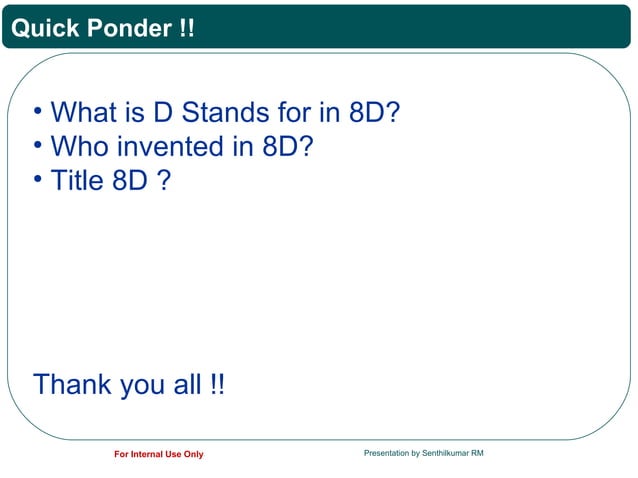 8D _ Problem Solving | PPT | Technology & Computing