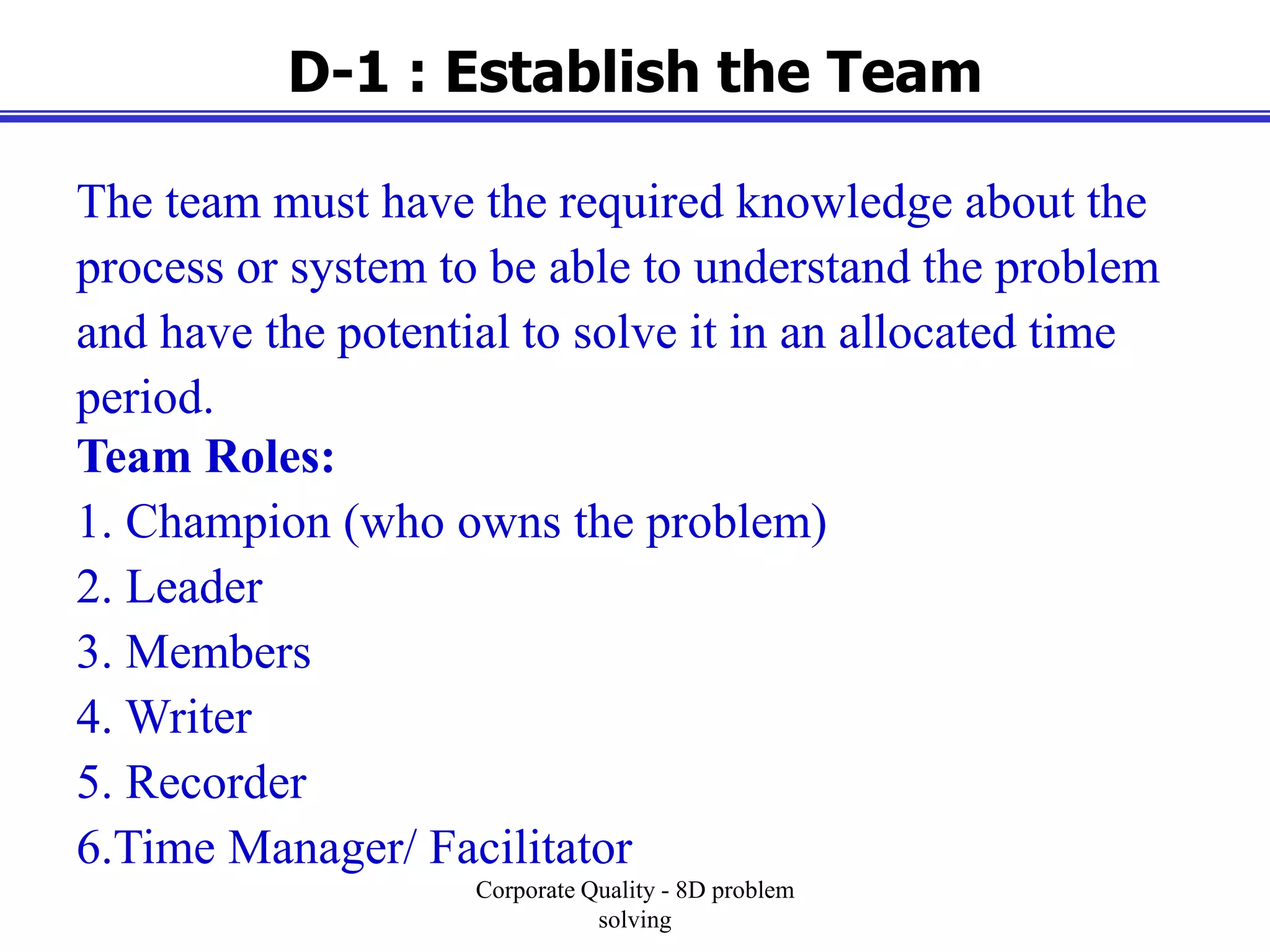 8 d problem solving rev01 | PPT