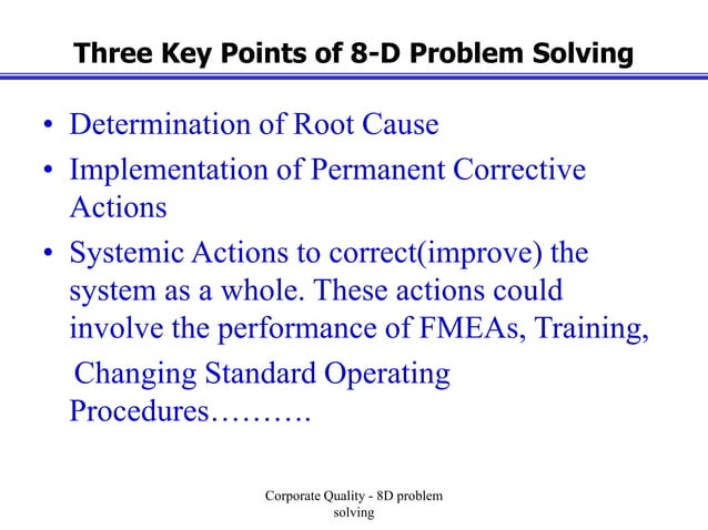 8 d problem solving rev01 | PPT | Business | Business and Finance