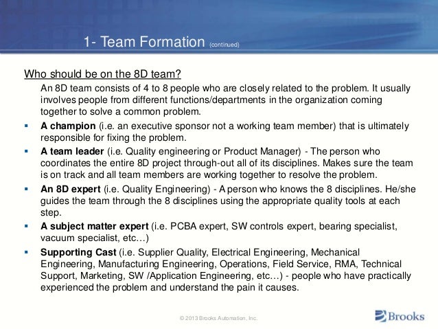 8 Disciplines (8D) Problem Solving Approach