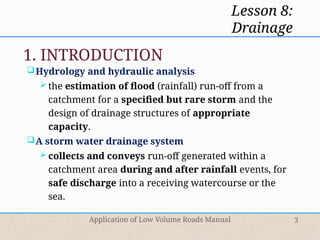 Drainage Design for the road and Irrigation systerm | PPTX