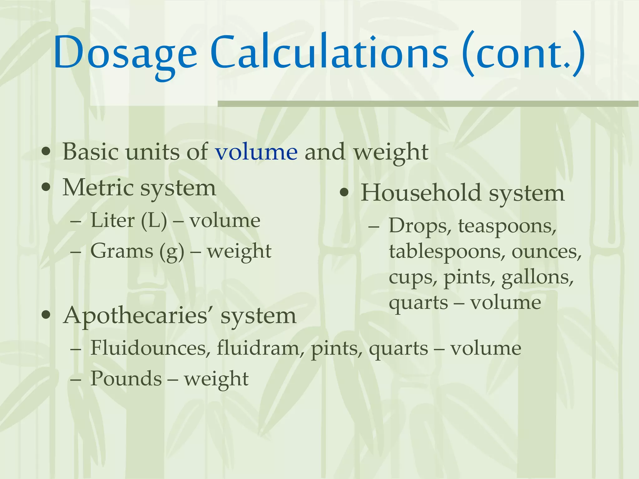 Drug Calculation for Patient | PPTX
