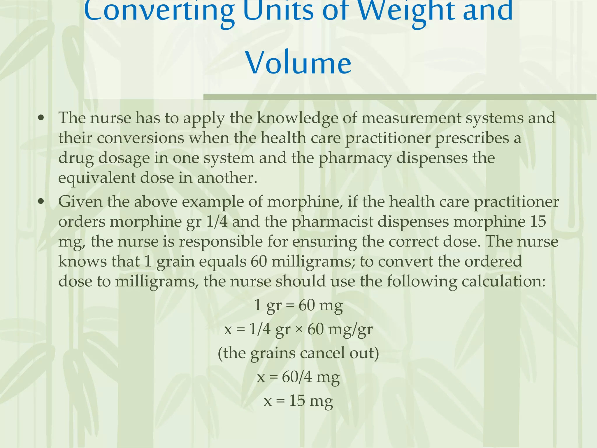 Drug Calculation for Patient | PPTX