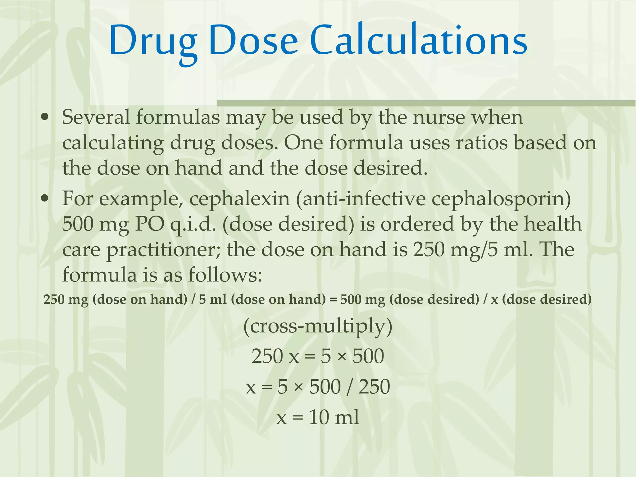 Drug Calculation for Patient | PPTX