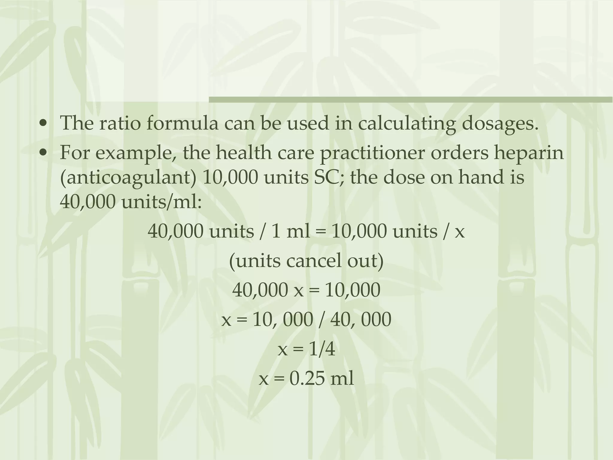 Drug Calculation for Patient | PPTX