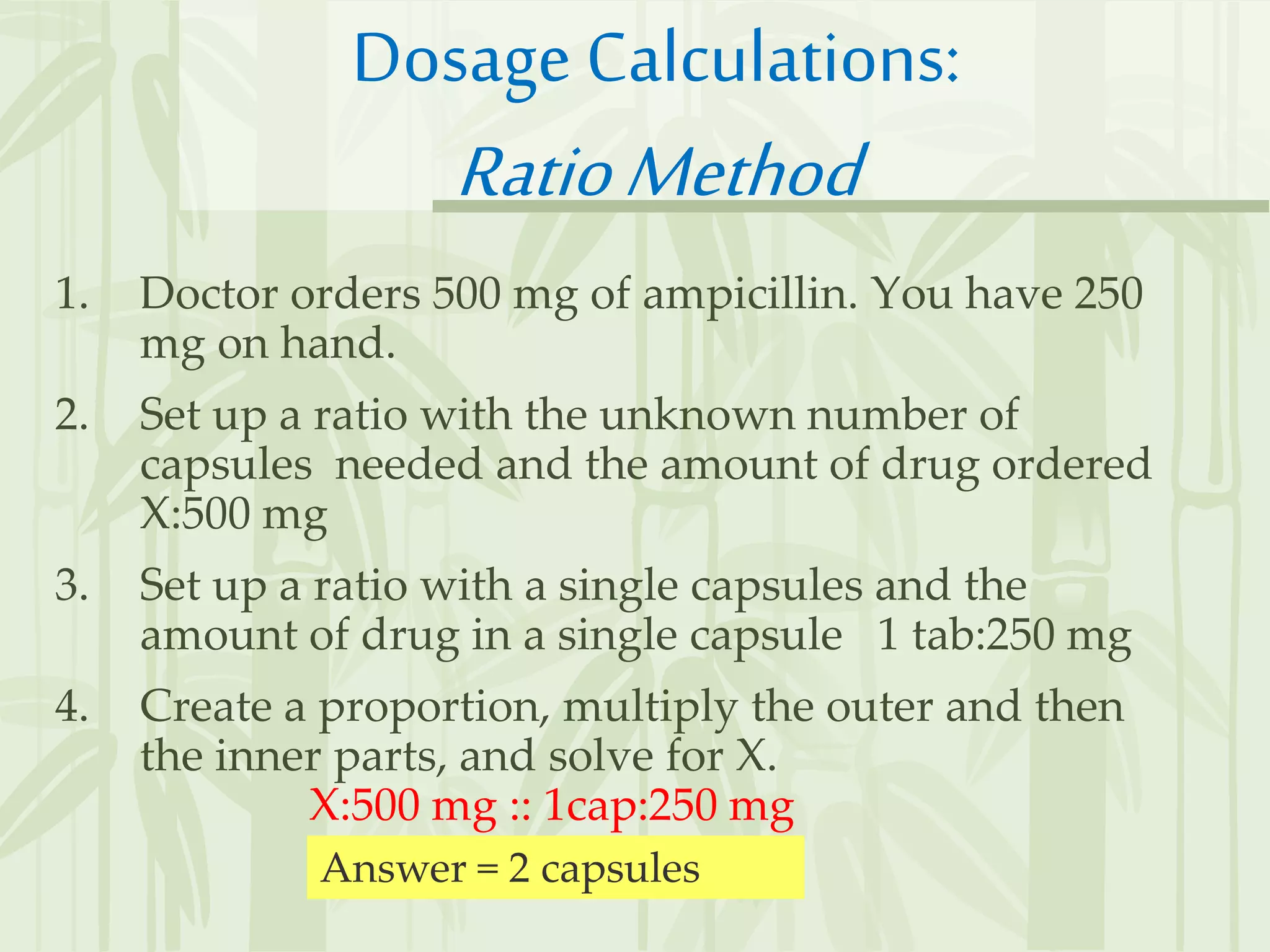 Drug Calculation for Patient | PPTX