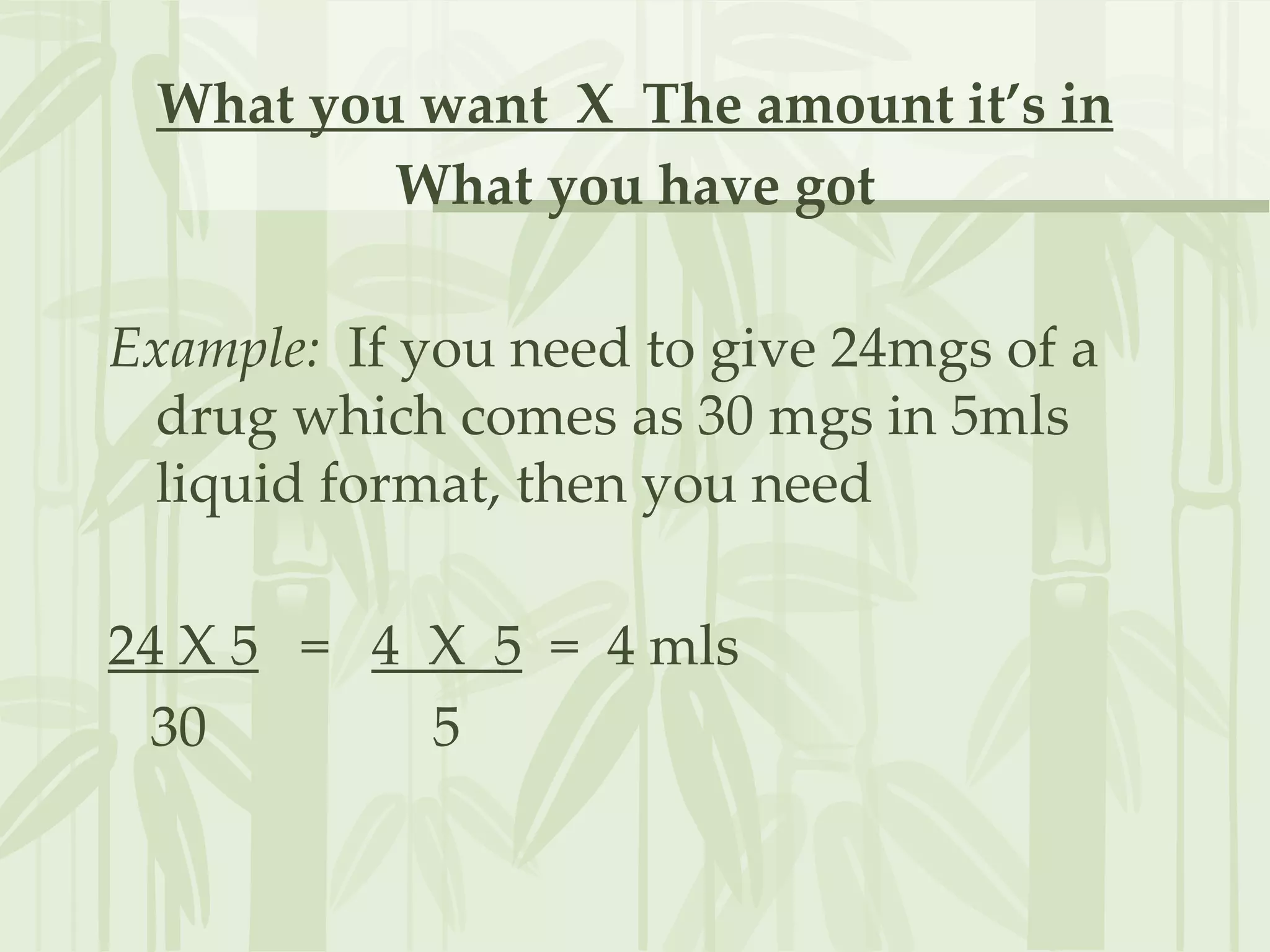 Drug Calculation for Patient | PPTX