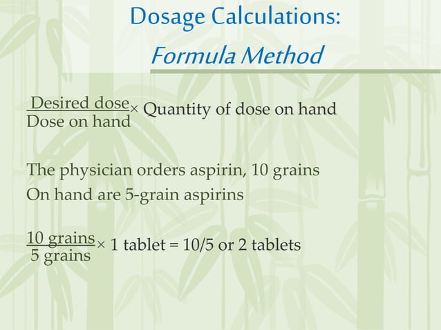 Drug Calculation for Patient | PPTX | Chemistry | Science