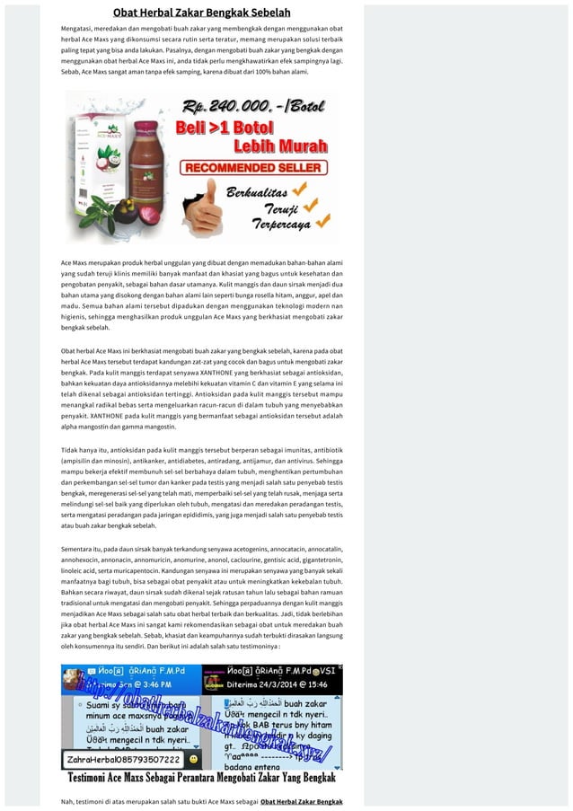 OBAT HERBAL ZAKAR BENGKAK SEBELAH | Cara Cepat Mengobati Buah Zakar ...