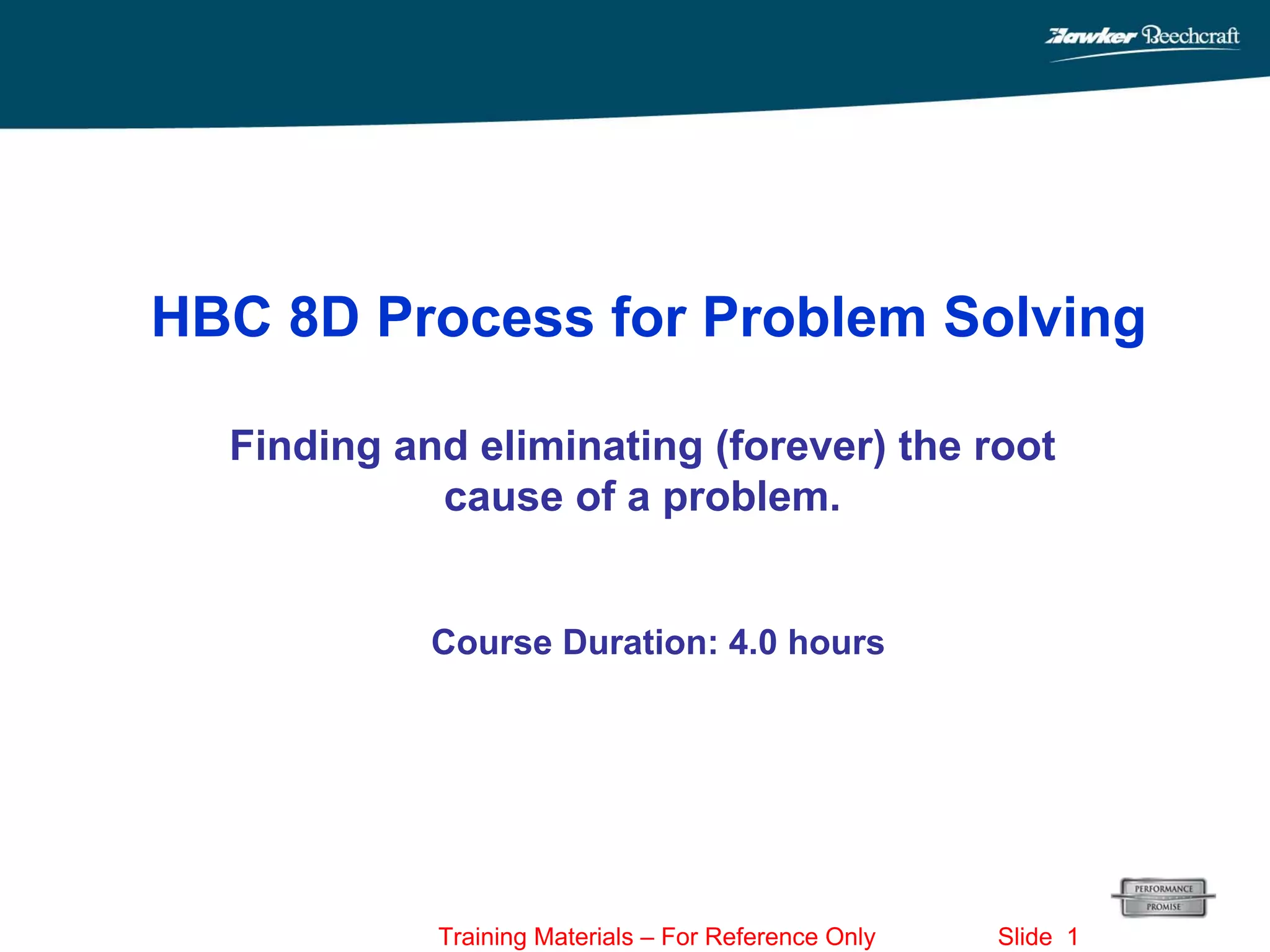 8 Disciplines (8D) Training | PDF