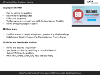 8D Training, Eight Disciplines Training : Tonex Training | PPT