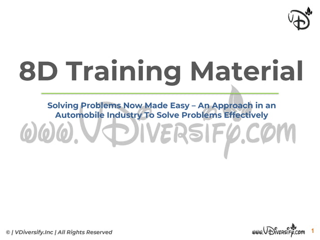 8D Training Material From VDiversify.com | 8D Training Material PDF ...