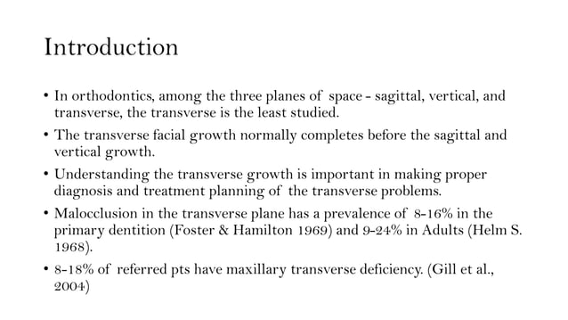 Diagnosis And Treatment In Transverse Dimension | PDF