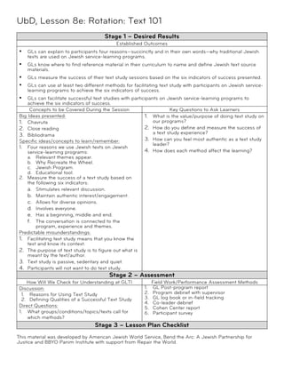 8e text study 101 lession plan and ub d | PDF | Judaism | Religion ...