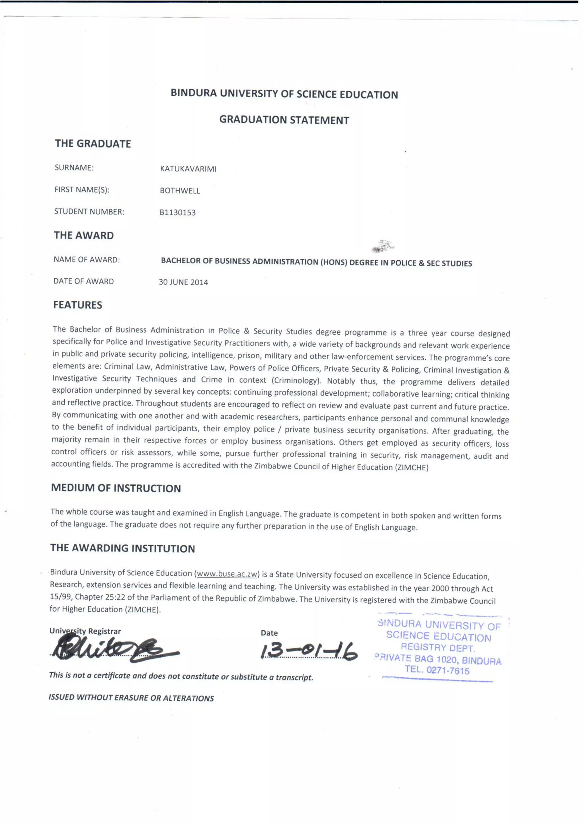 graduation statement | PDF