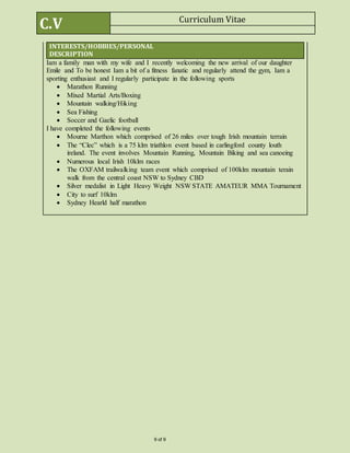 CIARAN O CONNOR CURRICULUM VITAE | PDF