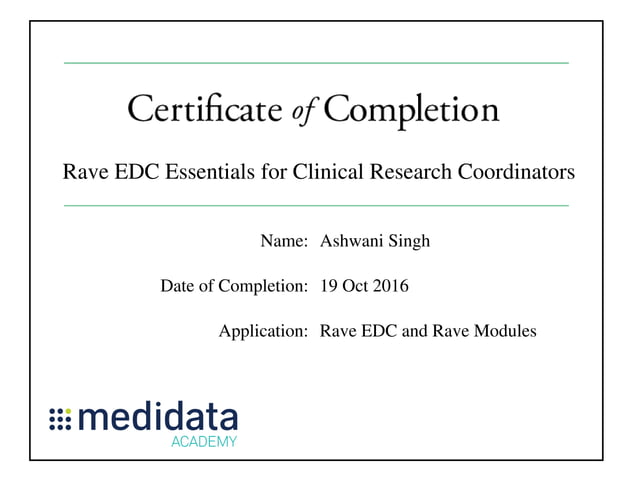 i meddata certificate | PPT