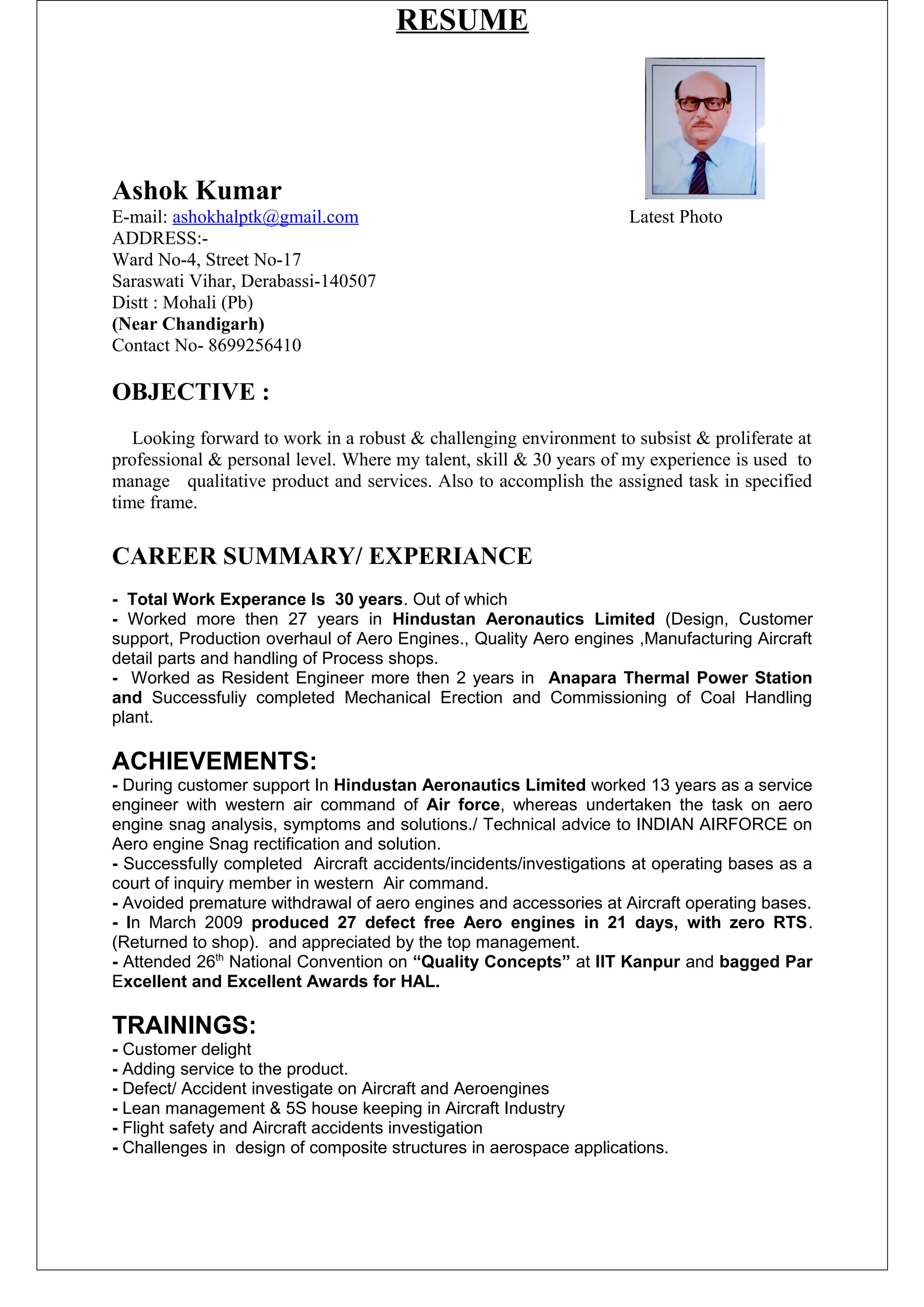 Ashok resume edited | DOC