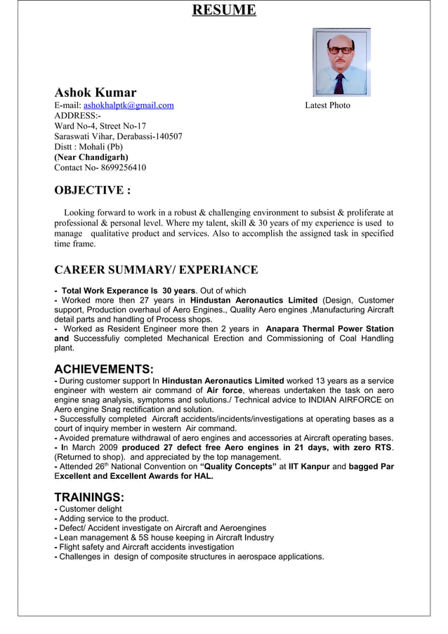 Ashok resume edited | DOC