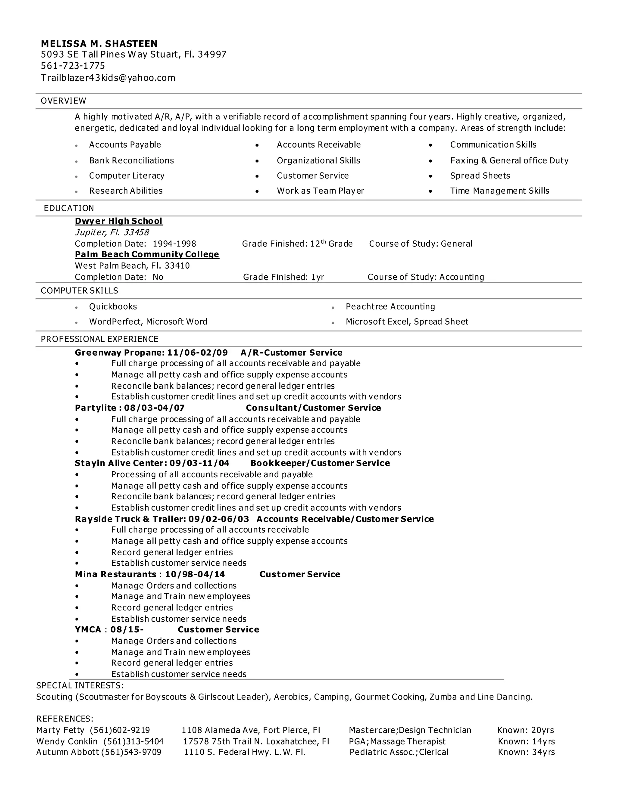 Melissa Resume | DOCX