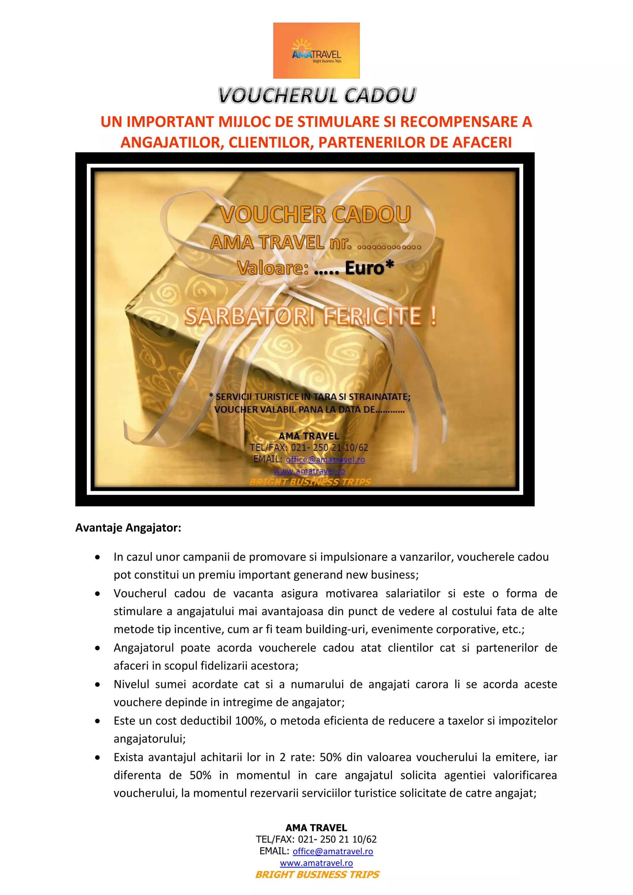 VOUCHERELE CADOU - mijloc de stimulare a angajatilor | PDF