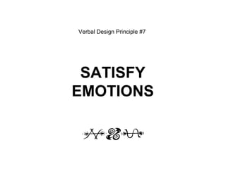 Verbal Design Principles (preview) | PPT