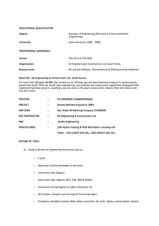 ICS ENGINEER CV WITH IMAGE (doc) | DOC