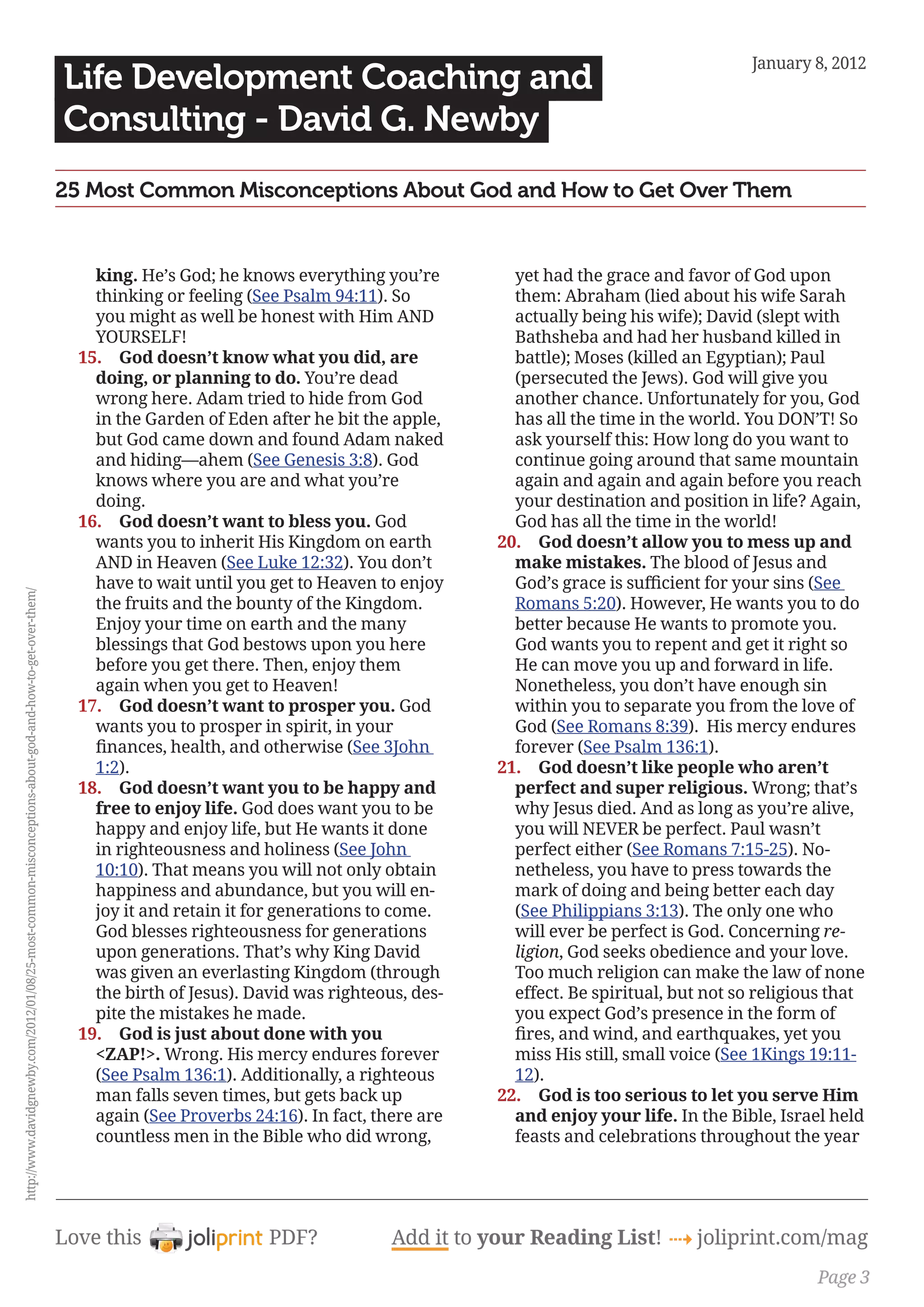 25 Misconceptions About God | PDF