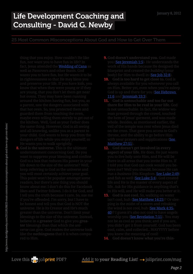 25 Misconceptions About God | PDF | Christianity | Religion & Spirituality