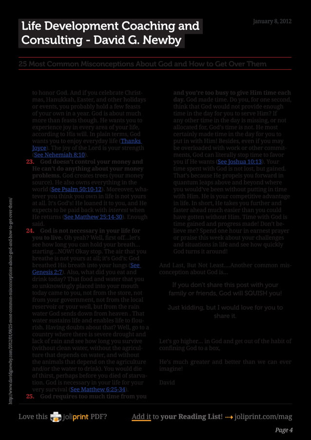 25 Misconceptions About God | PDF | Christianity | Religion & Spirituality