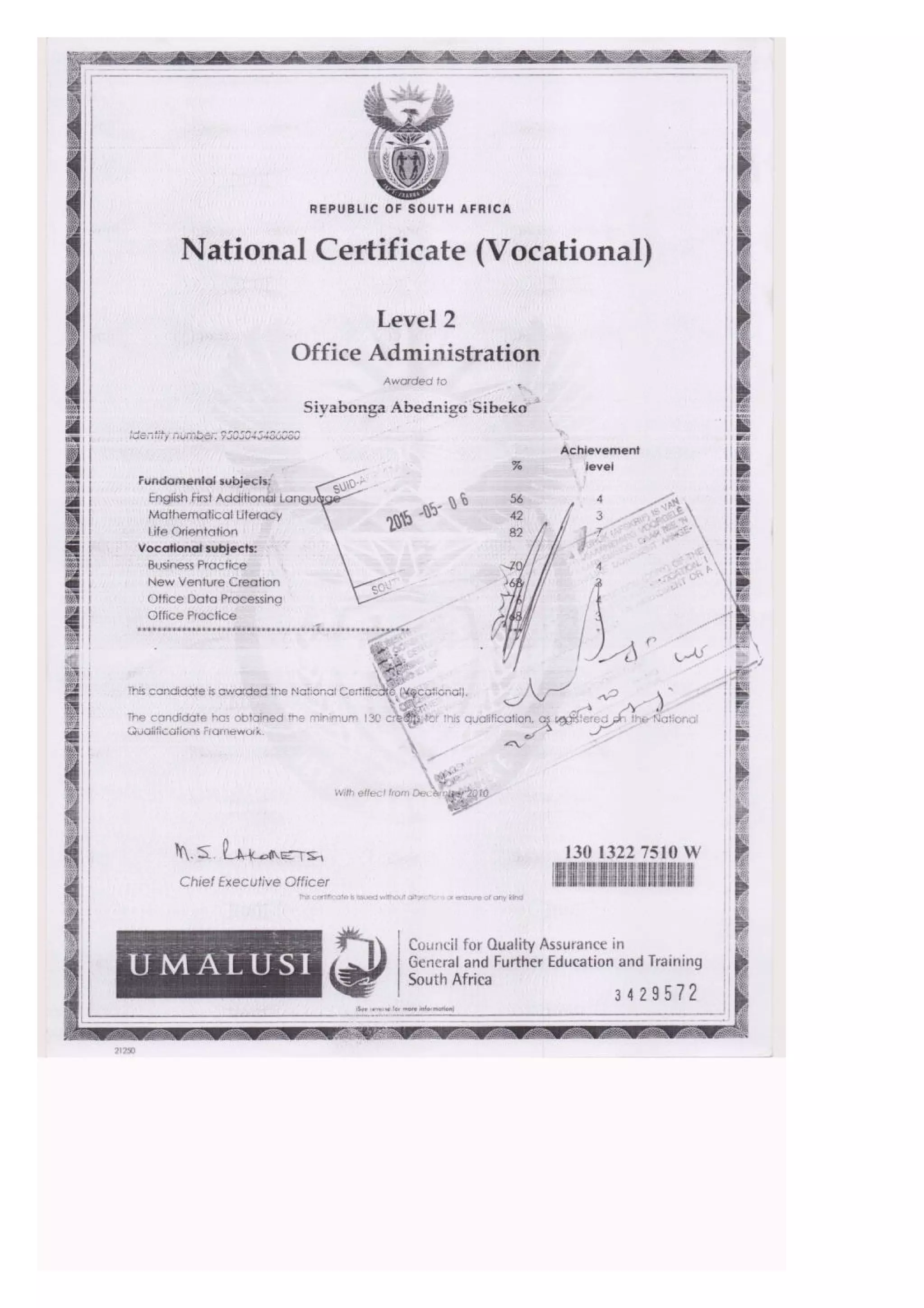 Credentials (Attachments) | PDF