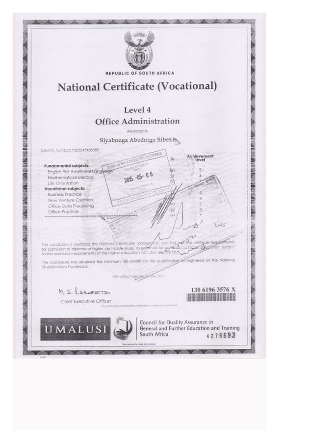 Credentials (Attachments) | PDF