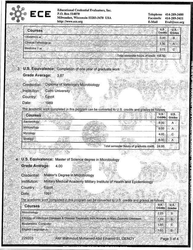 Evaluation Report - certificates- ECE-USA-April 2007 | PDF