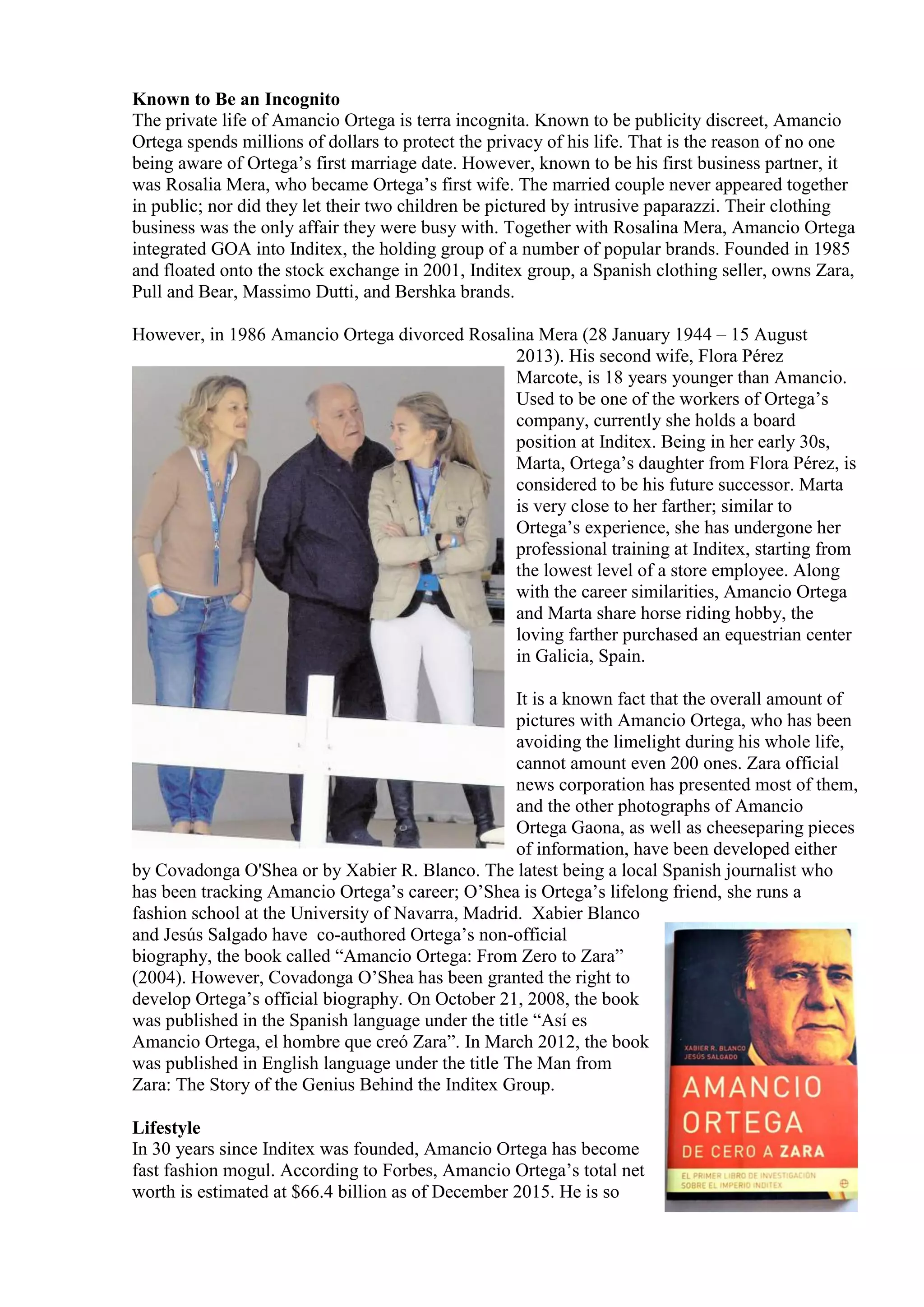 Amancio Ortega Gaona Biography | PDF