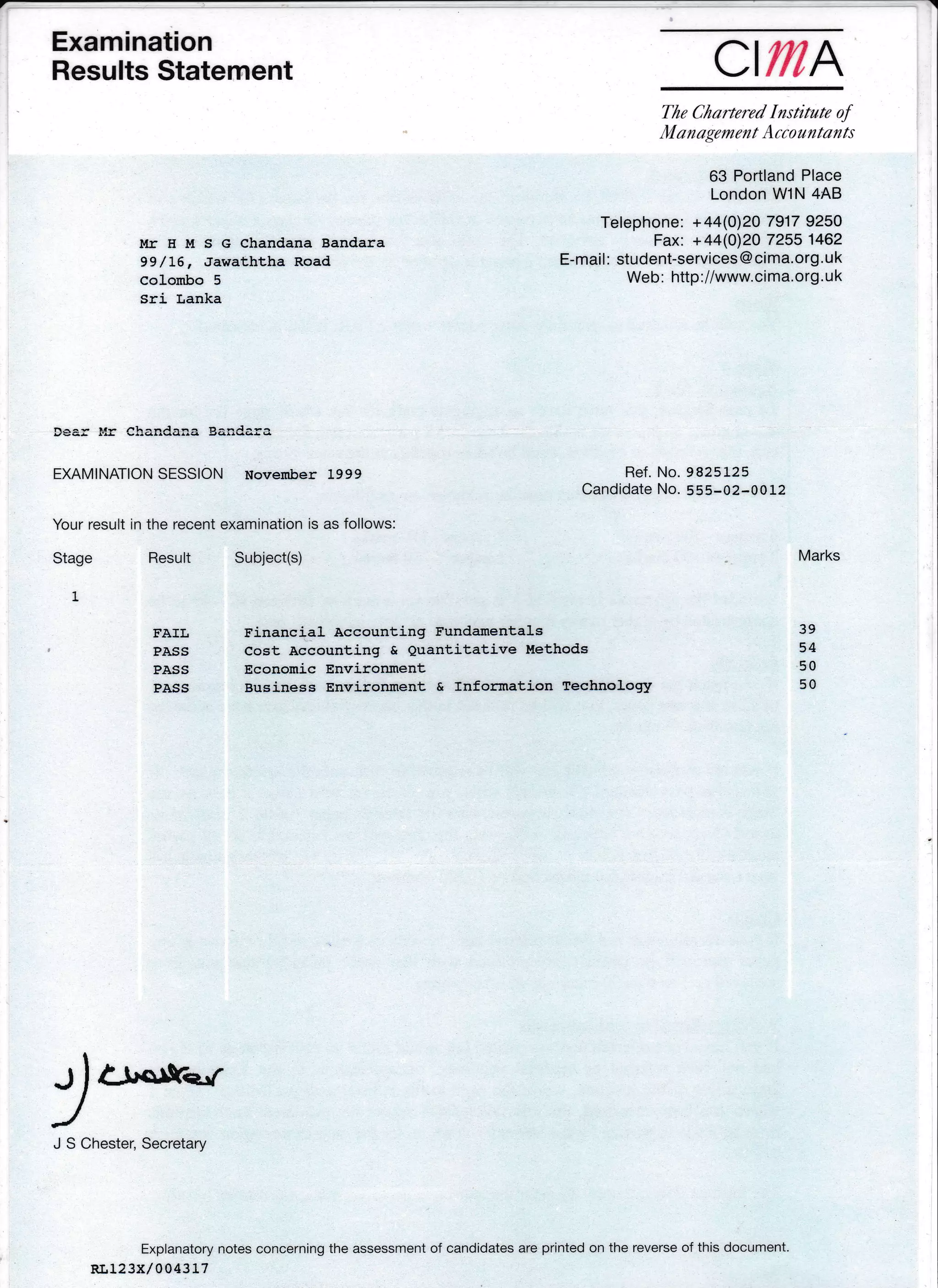 CIMA-Result sheet2 | PDF