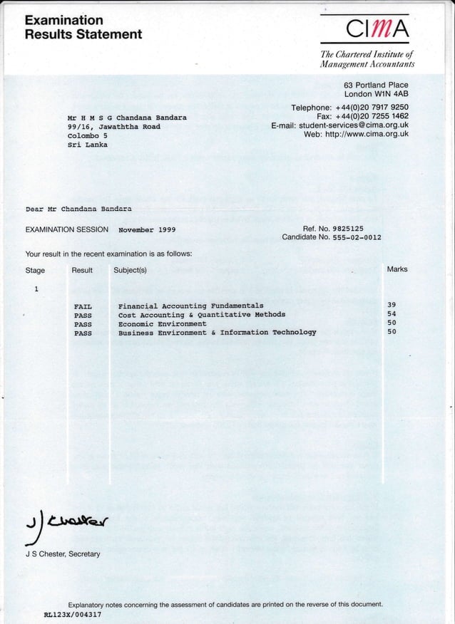 CIMA-Result sheet2 | PDF