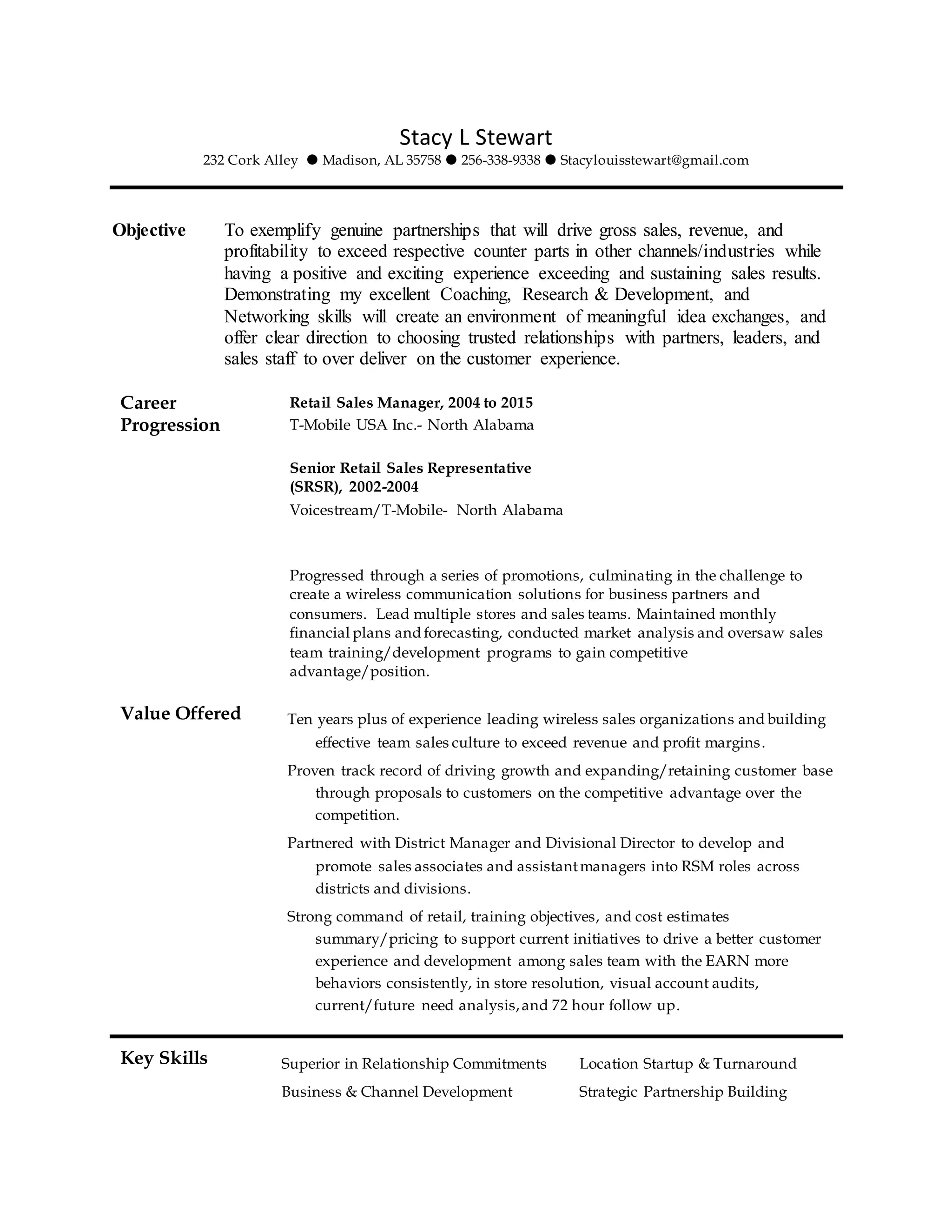 Stacy Resume 2 | PDF