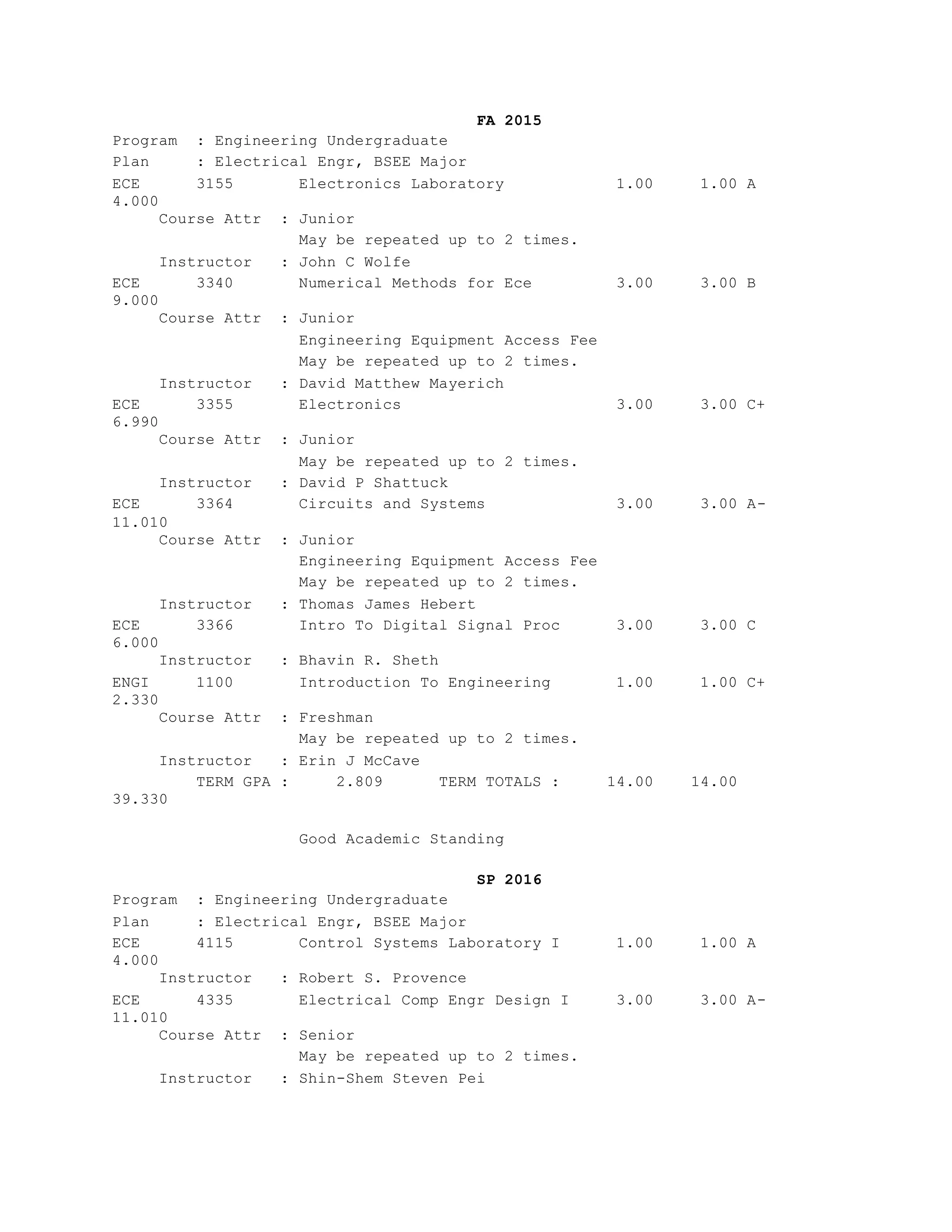 Unofficial Transcript | DOCX