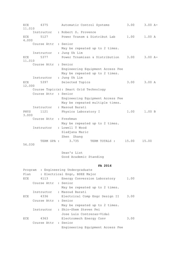 Unofficial Transcript | DOCX | Undergraduate Education | College Education