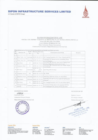 HAND OVER CERTIFICATE | PDF