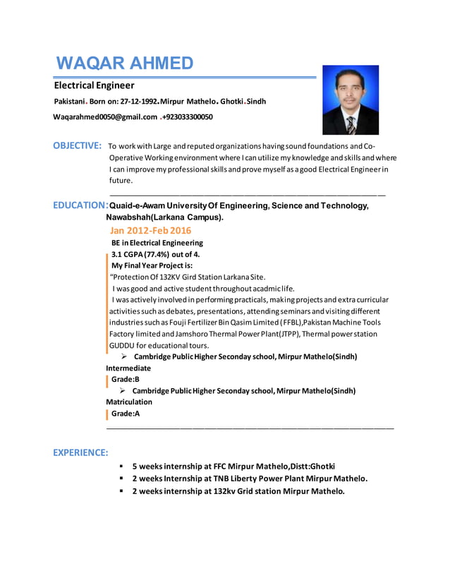 waqar cv | PDF