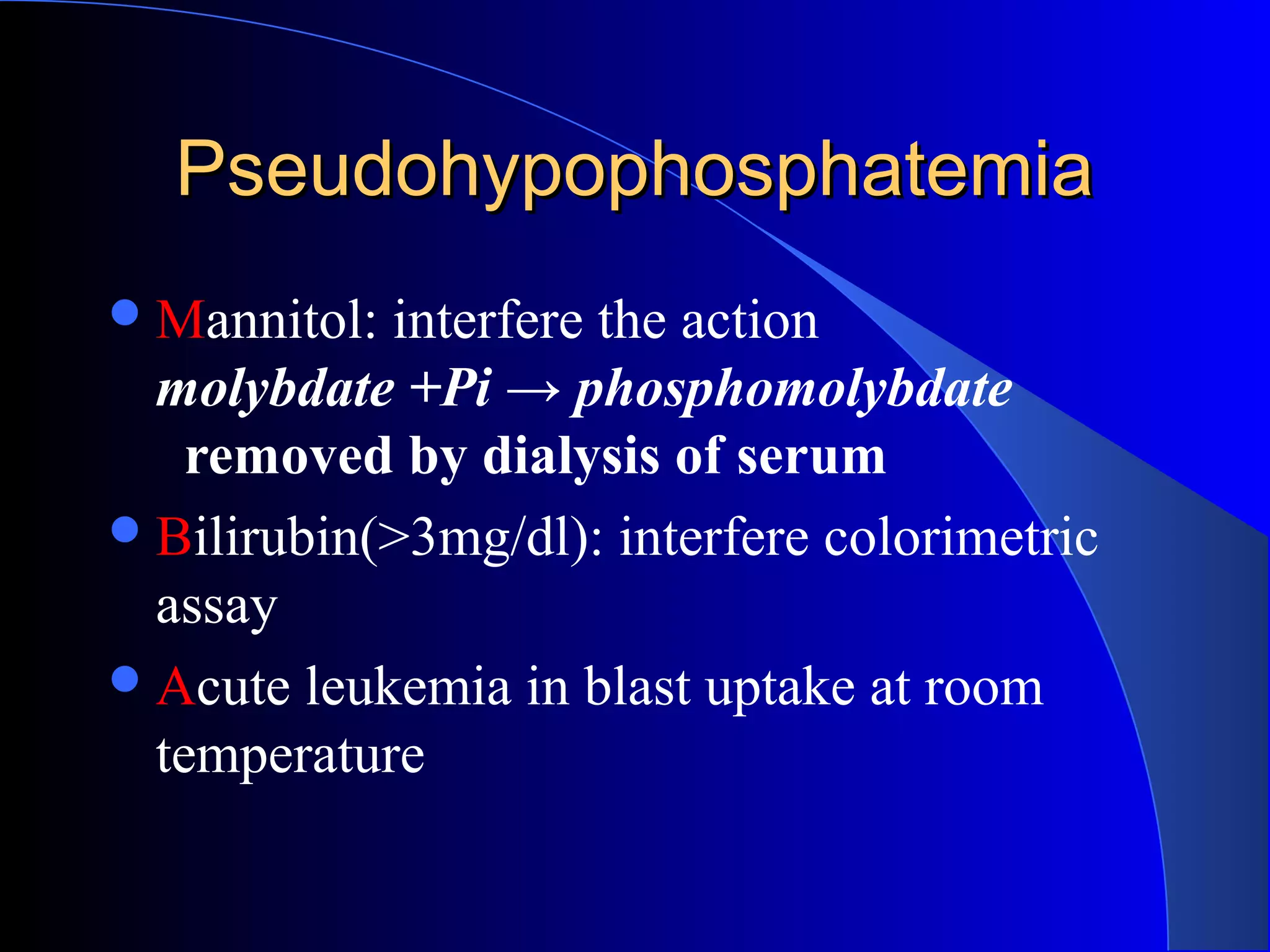 A New Perspective on Hypophosphatemia | PPT