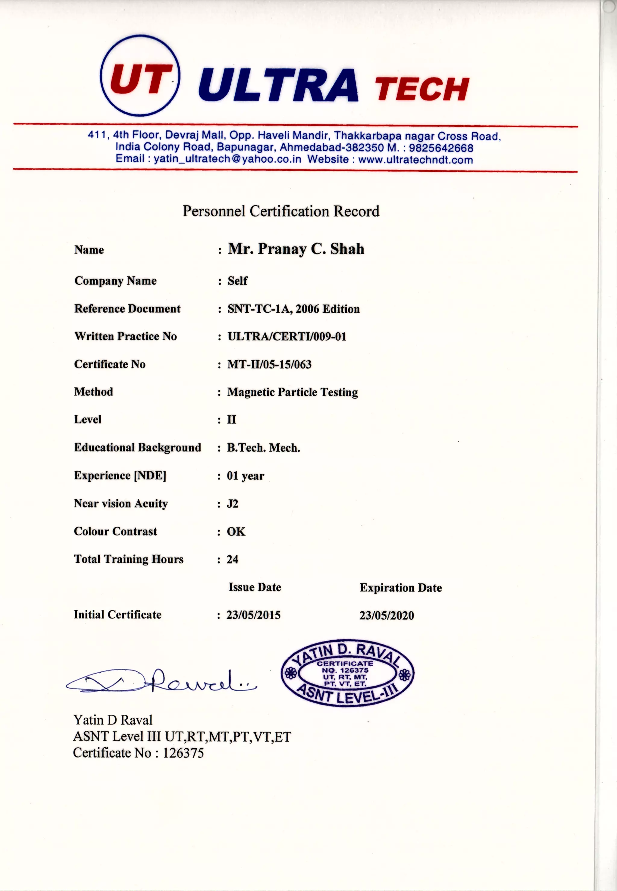 ASNT Level-II in Magnetic Particle Testing | PDF