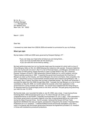 2009 STK PICKS Letter | PDF | Stocks and Bonds | Personal Investing