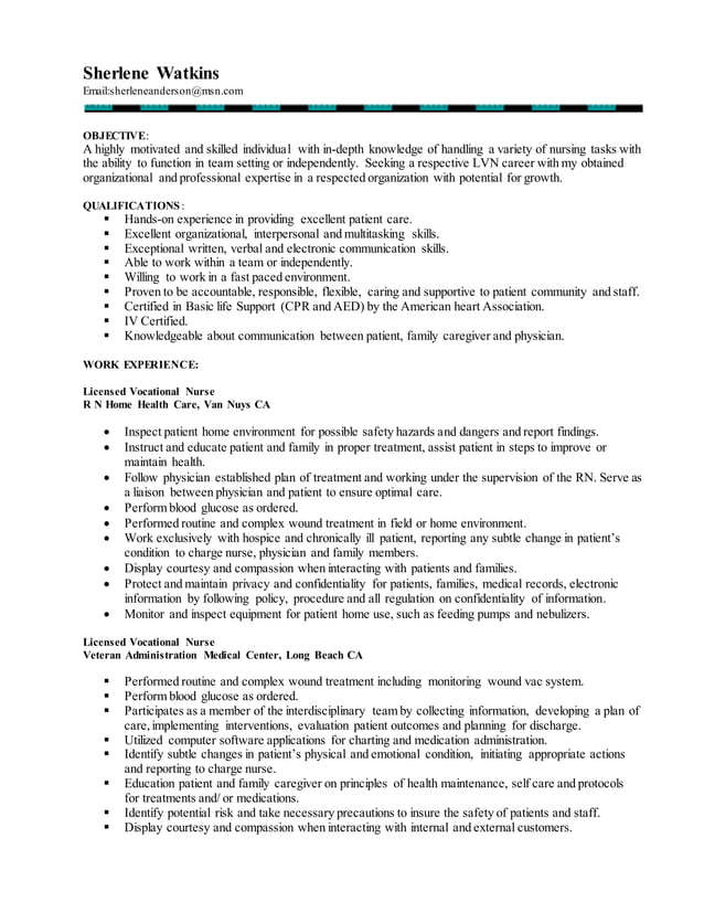 Sherlene Watkins ResumeHHnoadd | PDF