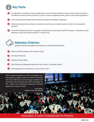 ALPFA National 2016 Scholarship Brochure | PDF