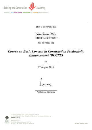 bca BCCPE_17AUG2016 | PDF