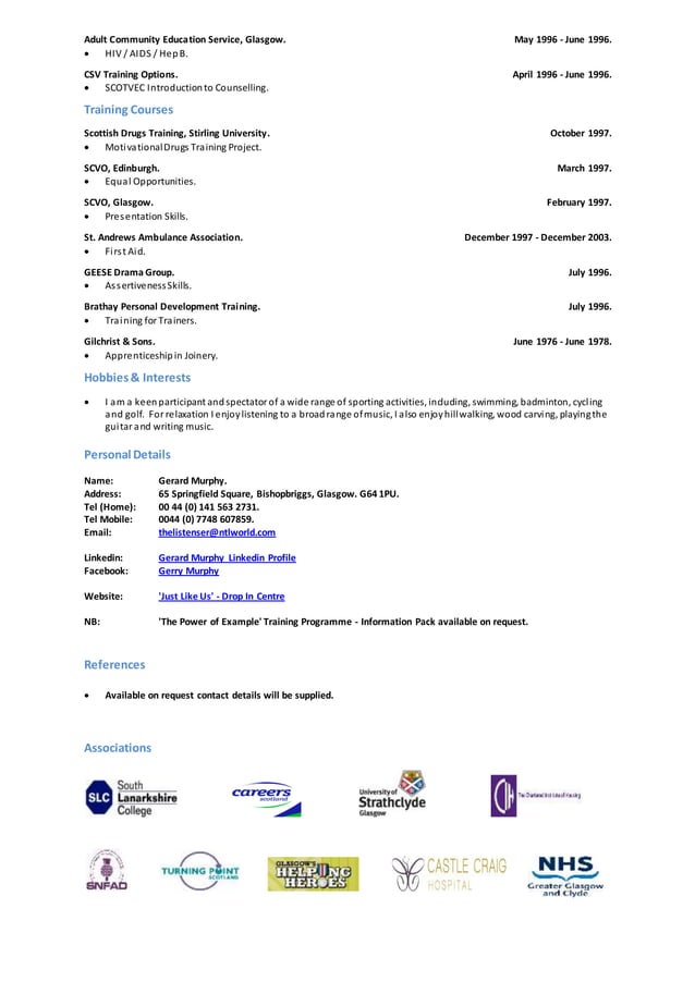 CV-Gerry Murphy 2016 | DOCX | Careers